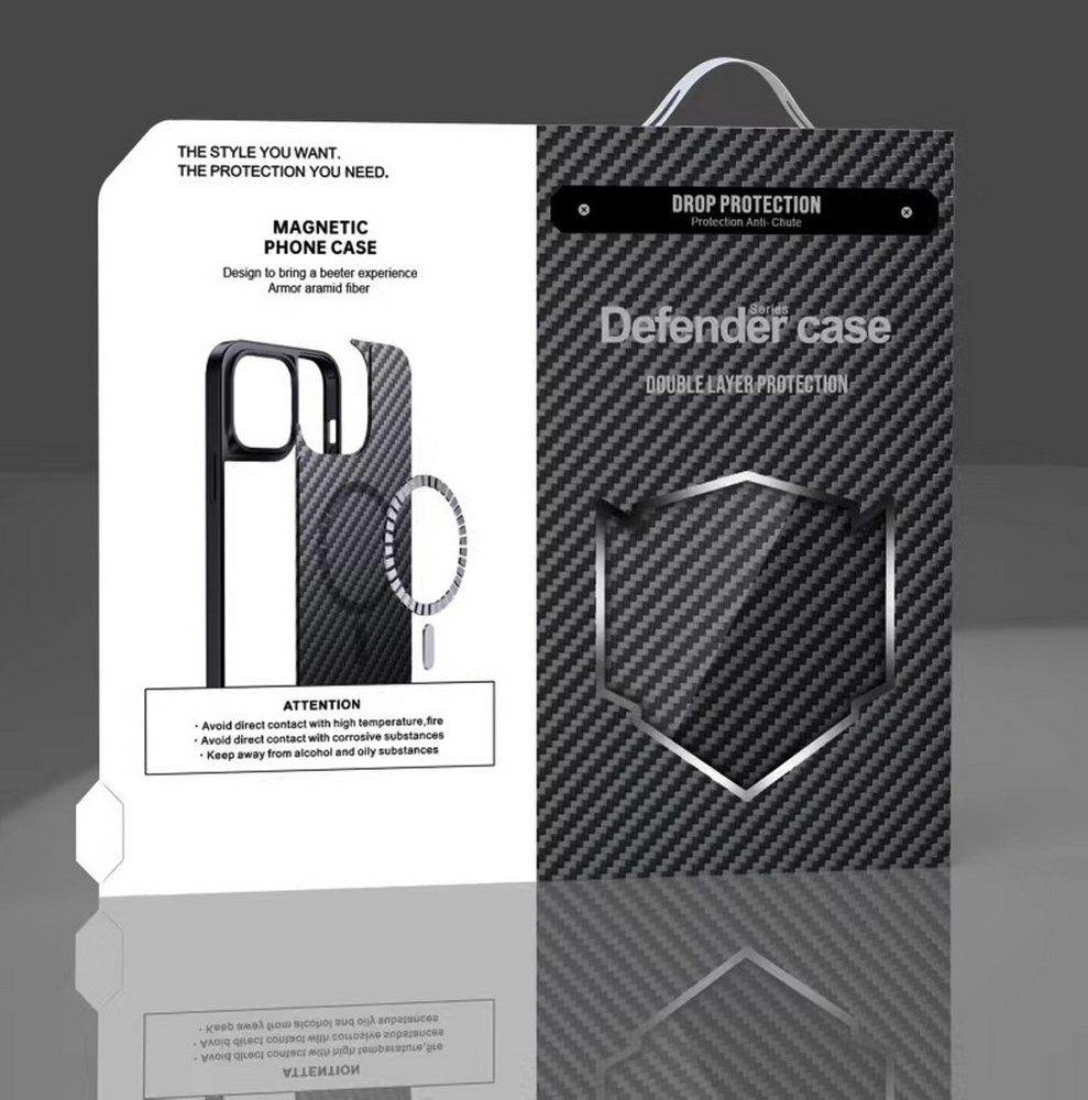 Etui Carbon Kevlar Case Magnetyczne Mocna Obudowa Do Magsafe Iphone 15
